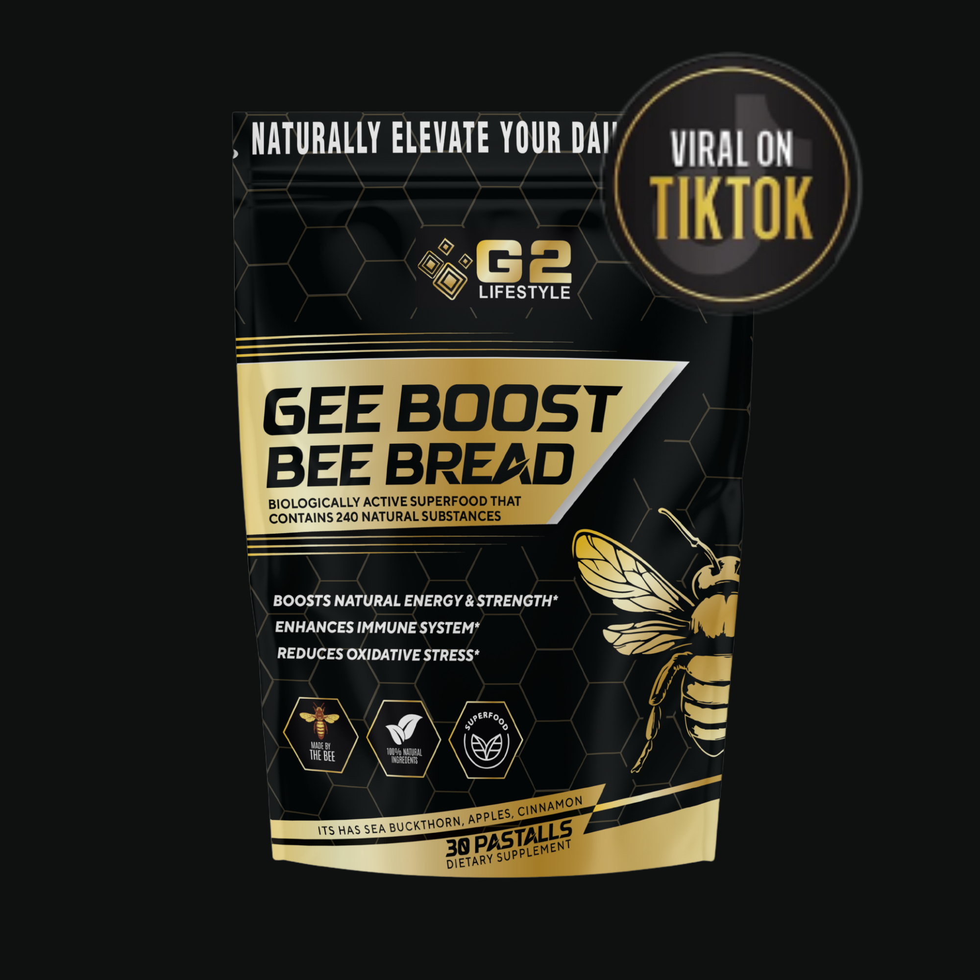 Gee Boost Bee Bread - Premium Natural Supplement by G2 Lifestyle